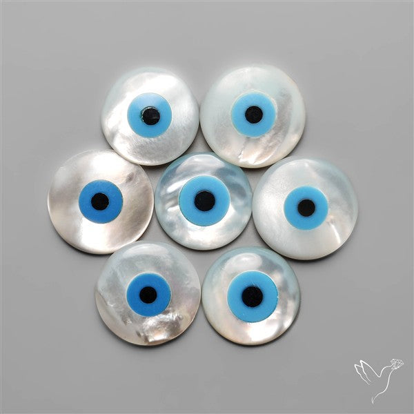 Buy Mother Of Pearl Eyes With Turquoise Inlay Lots N34612 Online at ...