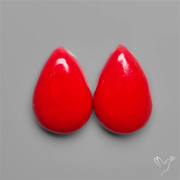 Buy Red Rosarita Gold Slag Pair N35982 Online at Gemstonesforsale