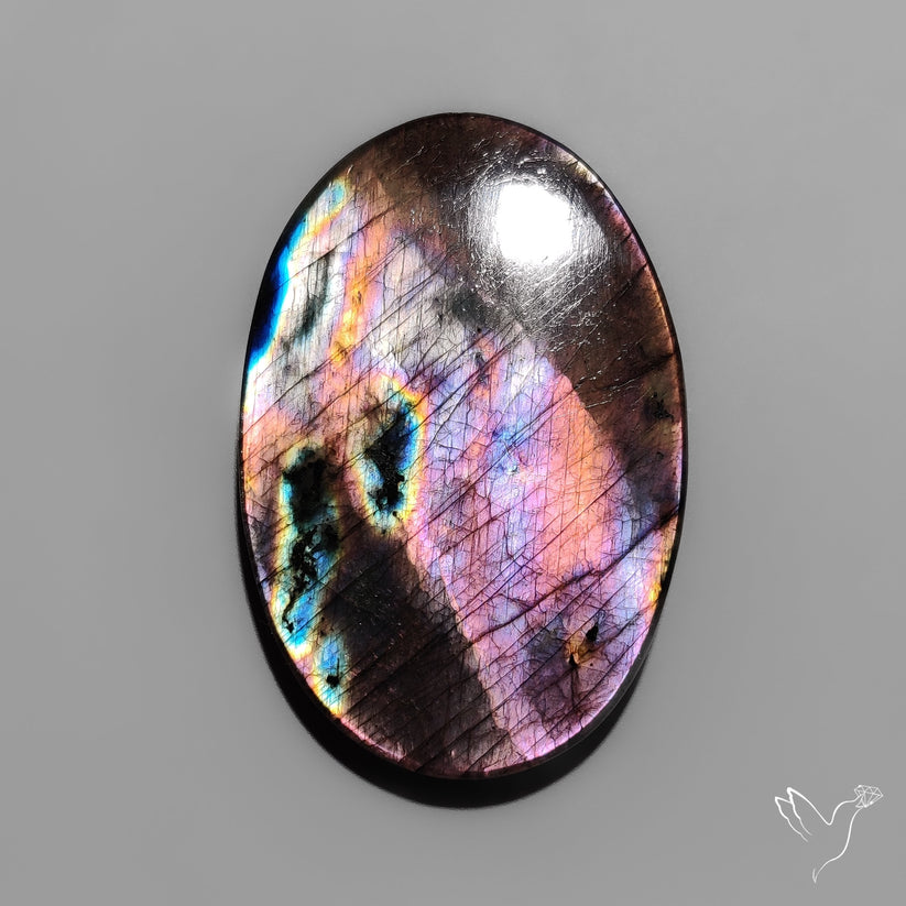 Spectrolite | Purple Spectrolite Cabochon (44X28X6 mm) | Gemstones For Sale