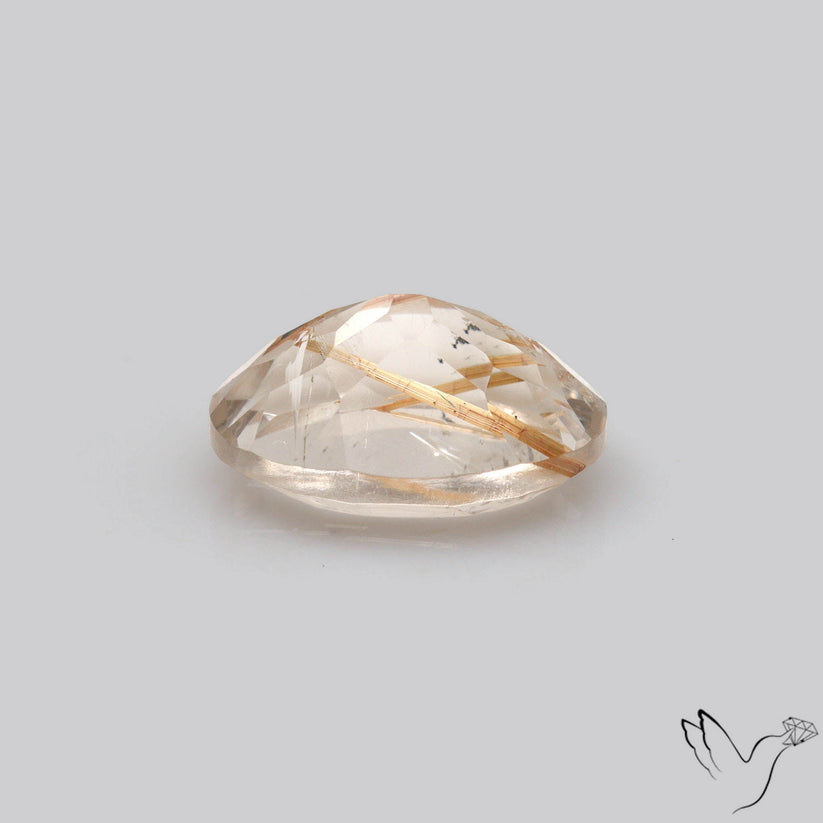 Fine Rutilated Quartz | Faceted Golden Rutilated Quartz (12.8X16.3X8.2 ...