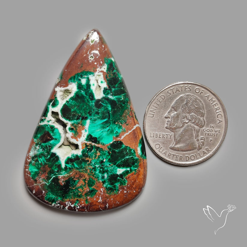 Chrysocolla | Australian Chrysocolla With Druzy Pocket (51X35X5 mm ...