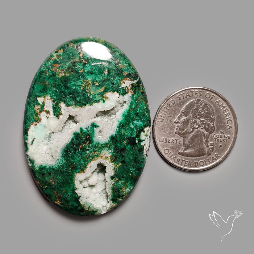 Chrysocolla | Australian Chrysocolla With Druzy Pocket (49X35X6 mm ...