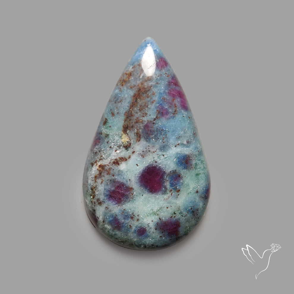 Ruby Kyanite | Ruby In Kyanite Cabochon (35X21X6 mm) | Gemstones For Sale