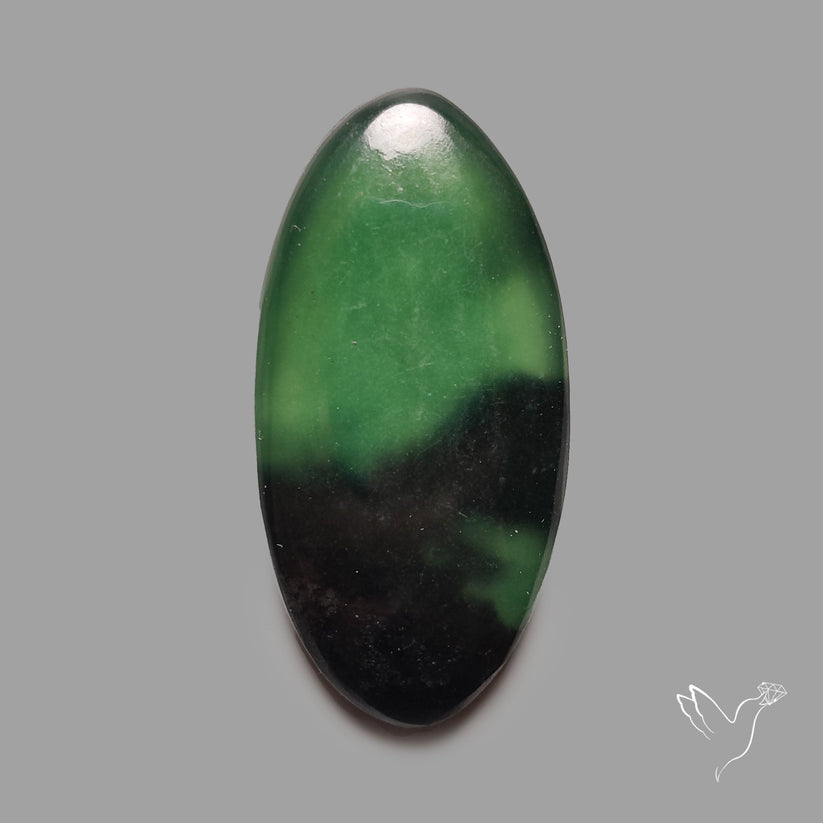 Serpentine | Bi-Color Serpentine Cabochon (37X18X5 mm) | Gemstones For Sale