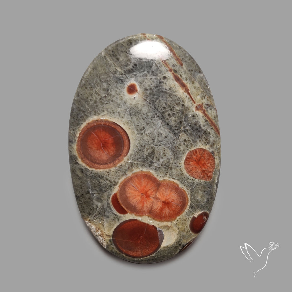 Obsidian | Peanut Wood Obsidian Cabochon (33X21X5 mm) | Gemstones For Sale