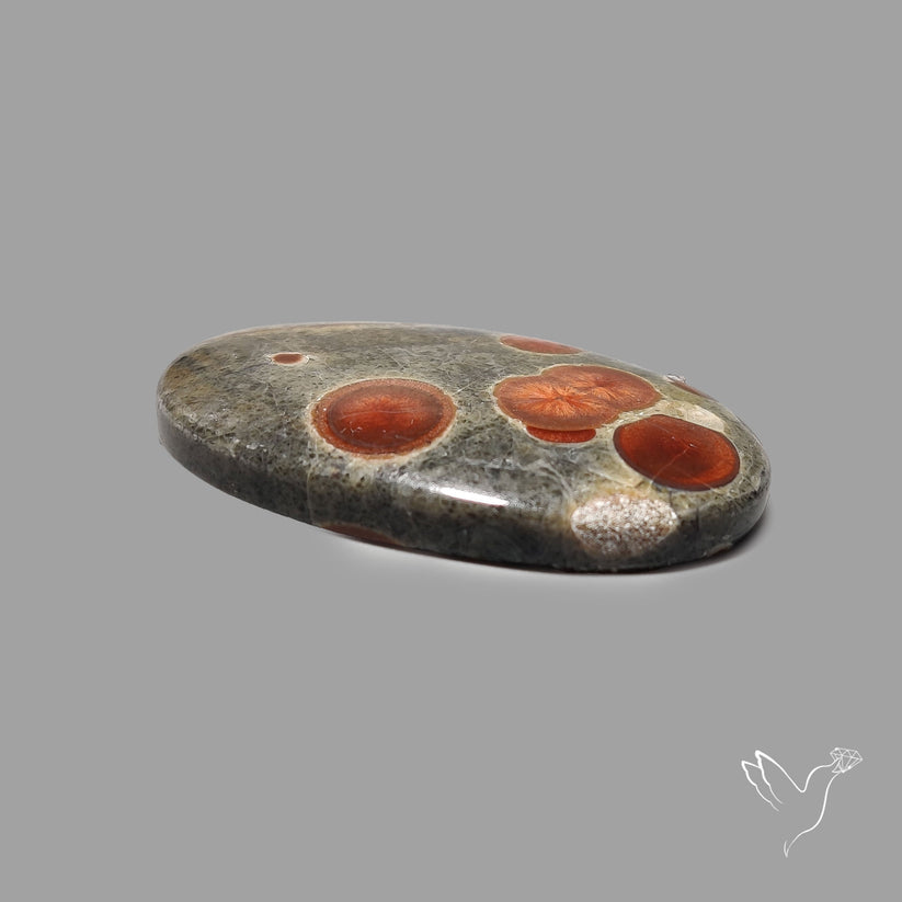Obsidian | Peanut Wood Obsidian Cabochon (33X21X5 mm) | Gemstones For Sale