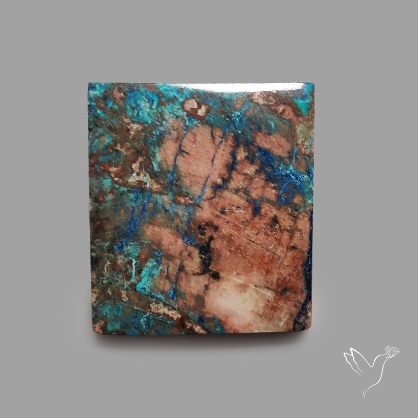 Azurite | Azurite In Cuprite Cabochon (17X15X4 mm) | Gemstones For Sale