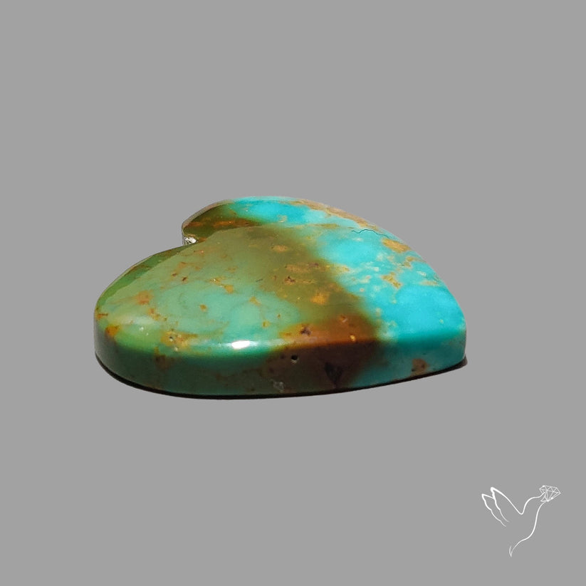 Turquoise | Rare Arizona Patogonia Turquoise Heart Cabochon Carving ...