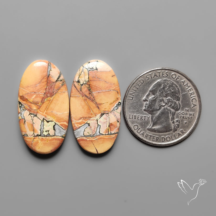 Maligano Jasper | Maligano Jaspers Pair (27X15X5 mm) | Gemstones For Sale