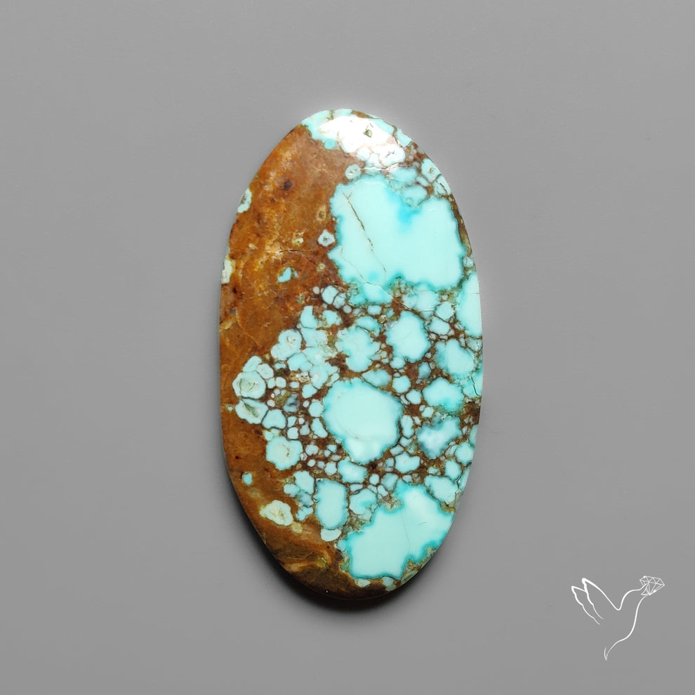 Turquoise | Number 8 Mines Turquoise Cabochon (30X16X3 mm) | Gemstones ...