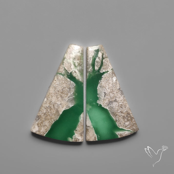 Variscite | Lucin Variscites Pair (22X12X3 mm) | Gemstones For Sale