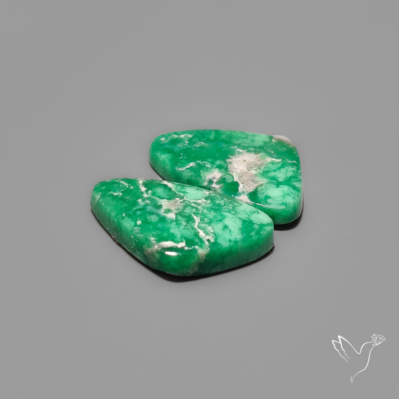 Variscite | Lucin Variscites Pair (18X12X3 mm) | Gemstones For Sale