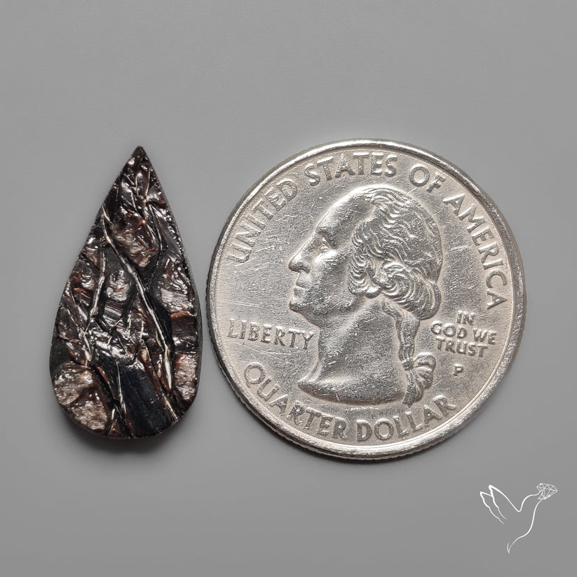 Obsidian | Raw Face Obsidian with Natural Matrix Formation (21X11X4 mm ...