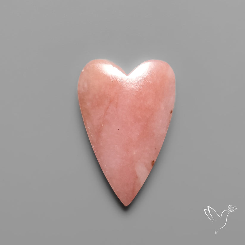 Pink Opal | Peruvian Pink Opal Heart Deep Natural Pink (21X14X4 mm ...