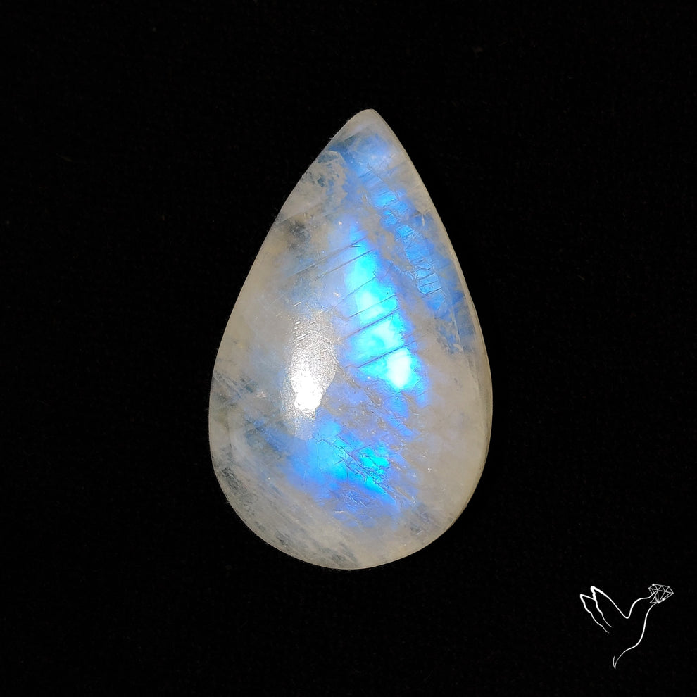 Moonstone | Belomorite Blue Moonstone Cabochon from Russia (27X17X7 mm ...