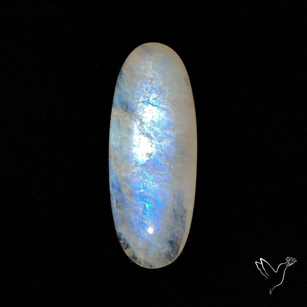 Moonstone | Belomorite Blue Moonstone Cabochon from Russia (34X13X5 mm ...
