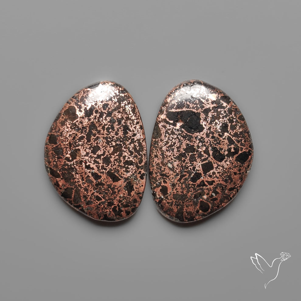Native Copper | Rare Native Copper In Basalt Pair (18X13X3 mm ...