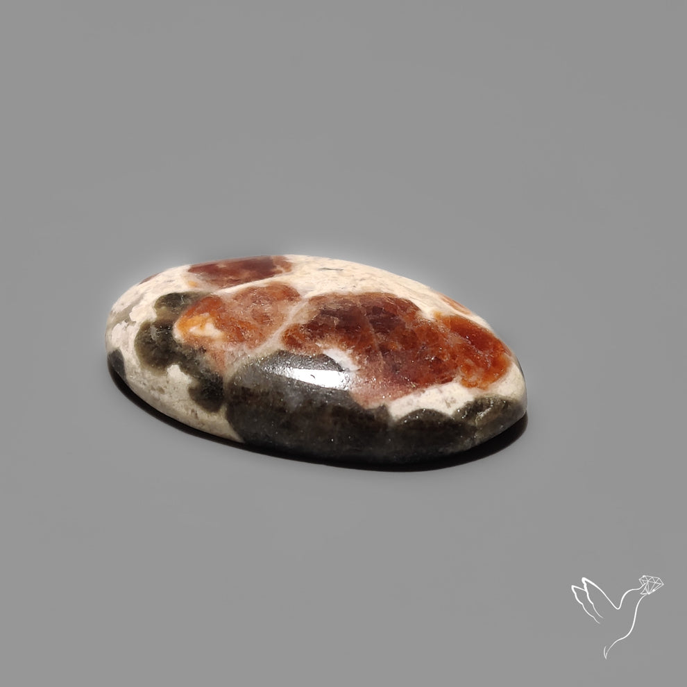 Garnet In Limestone | Garnet In Limestone Cabochon (30X20X7 mm ...