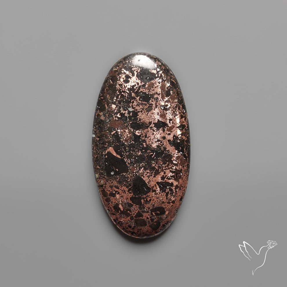 Native Copper | Native Copper In Basalt Cabochon (26X14X3 mm ...
