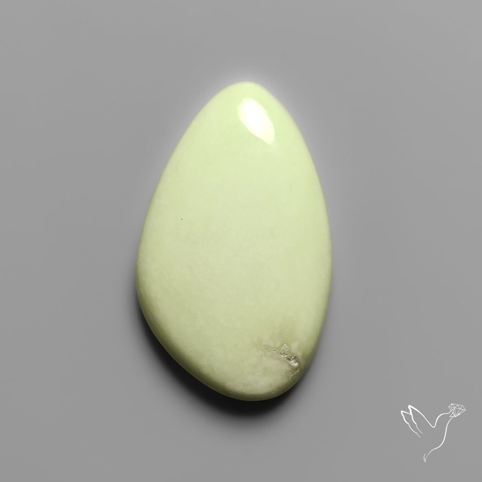 Chrysoprase | Lemon Chrysoprase Cabochon (24X15X5 mm) | Gemstones For Sale