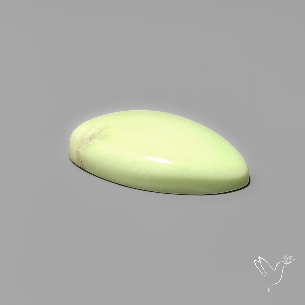 Chrysoprase | Lemon Chrysoprase Cabochon (24X15X5 mm) | Gemstones For Sale