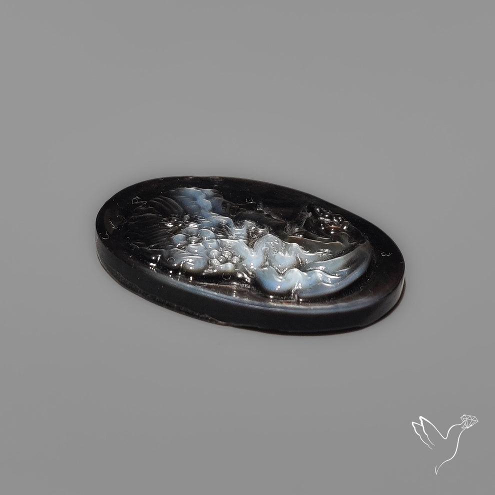 Mother Of Pearl | Black Mother Of Pearl Woman Cameo Carving (25X18X2 mm ...