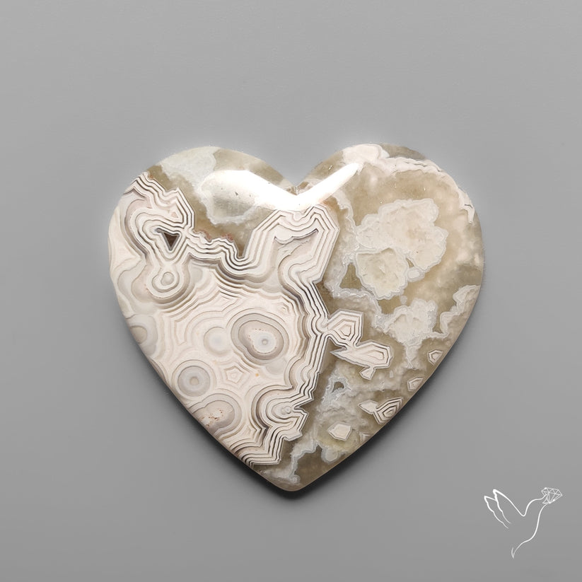 Crazylace Agate | Crazylace Agate Heart (29X27X5 mm) | Gemstones For Sale