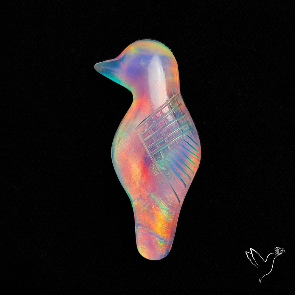 Aurora Opal | Aurora Opal Bird Doublet (32X13X6 mm) | Gemstones For Sale