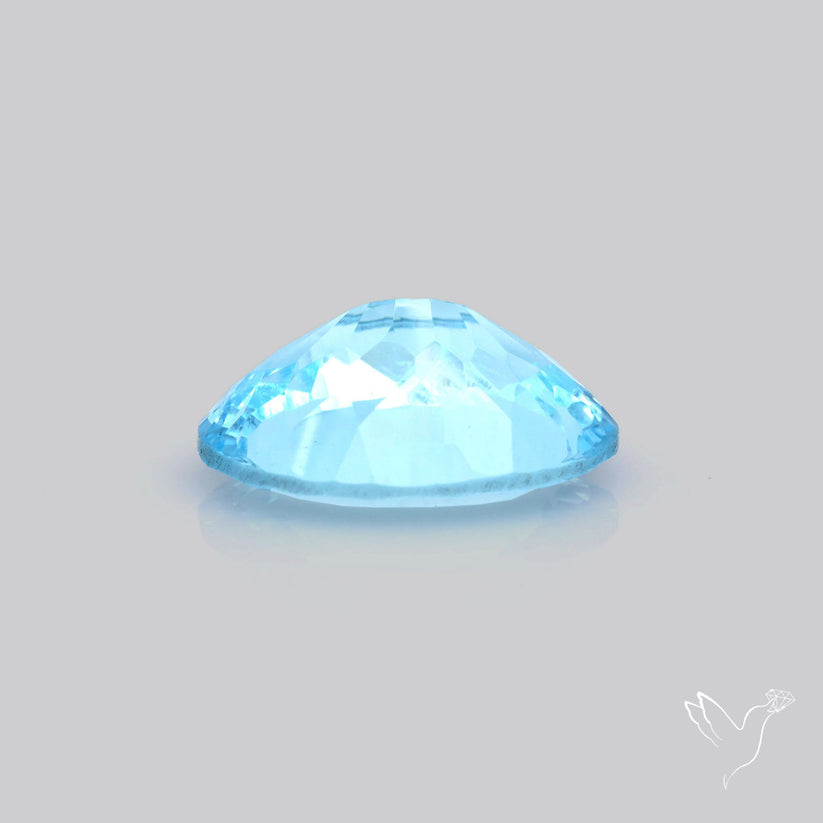 Fine Blue Topaz | Sky Blue Topaz Concave Cut Fine Gemstone (10.7X13.5X6 ...