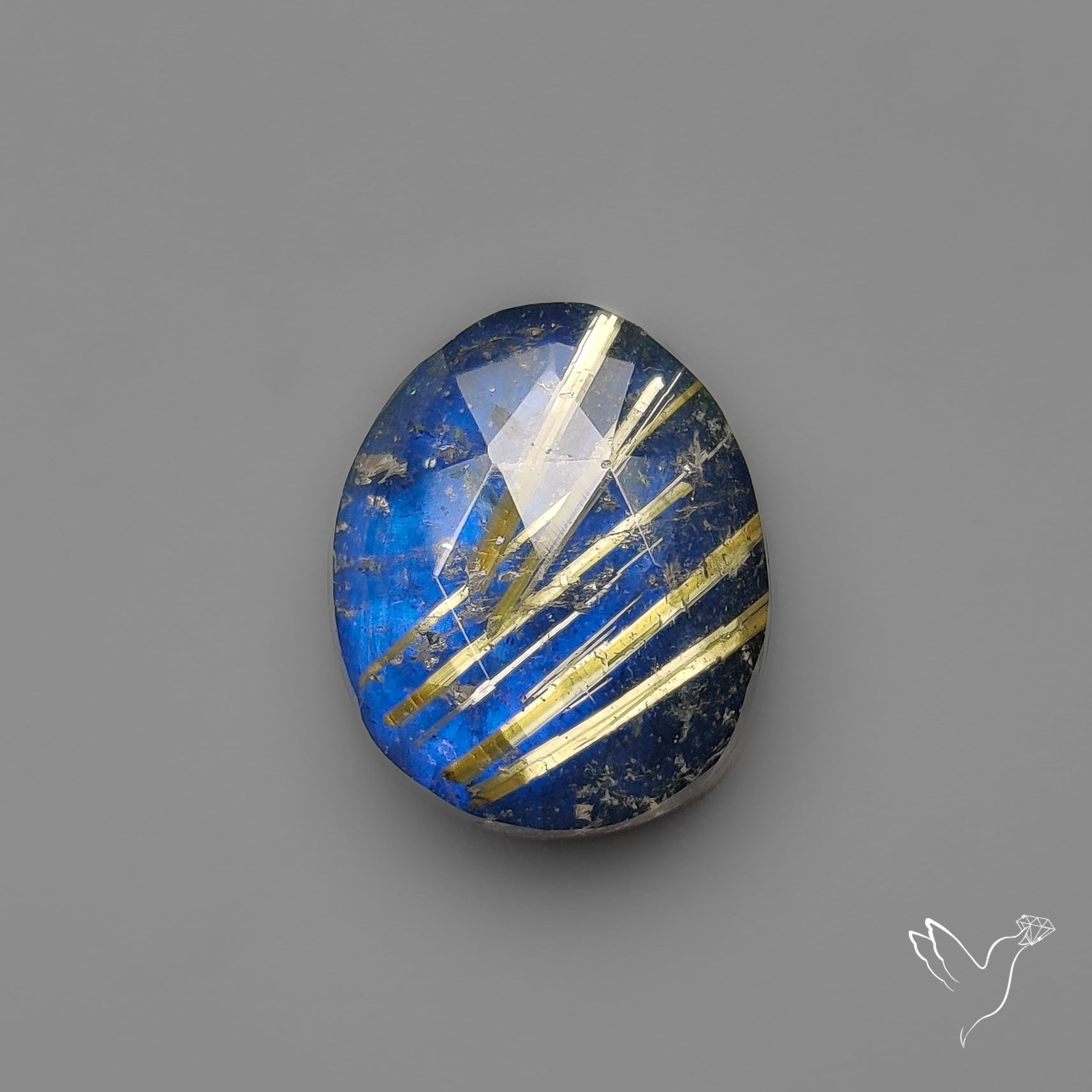 Rutilated Quartz | Rose Cut Golden Rutilated Quartz With Blue ...