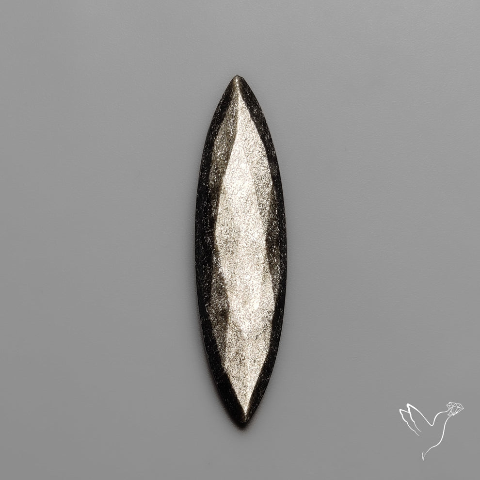 Obsidian | Rose Cut Long Silversheen Obsidian (30X8X4 mm) | Gemstones ...