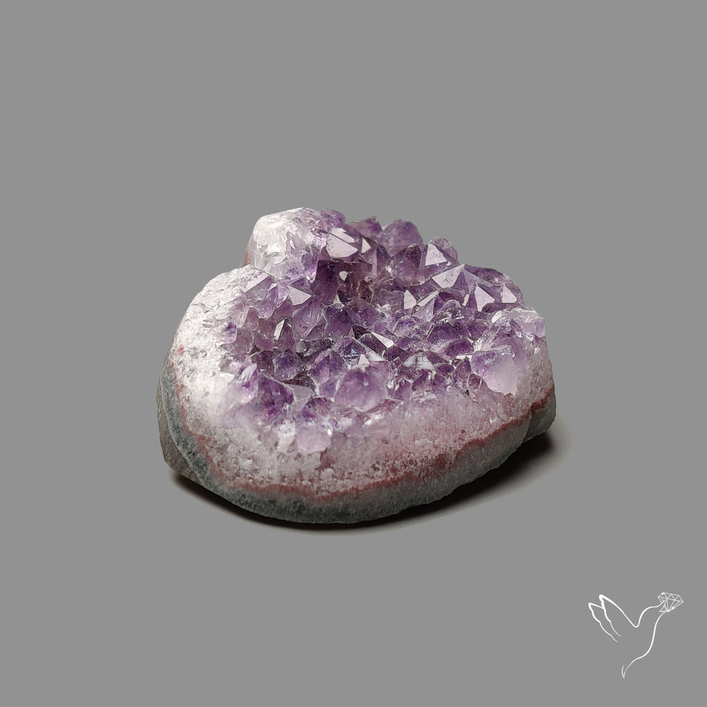 Amethyst | Large Amethyst Druzy Heart Specimen (31X38X12 mm ...