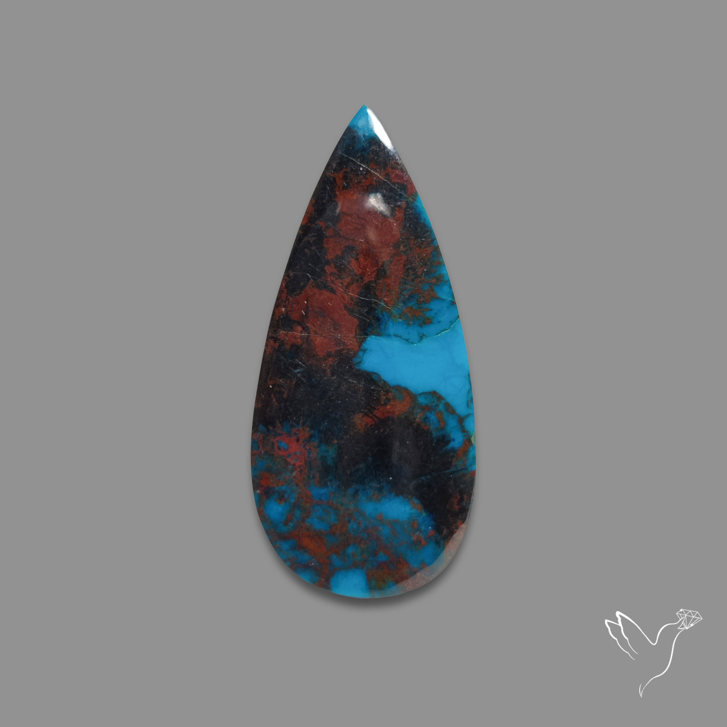 Azurite | Azurite Cabochon (25X11X4 mm) | Gemstones For Sale