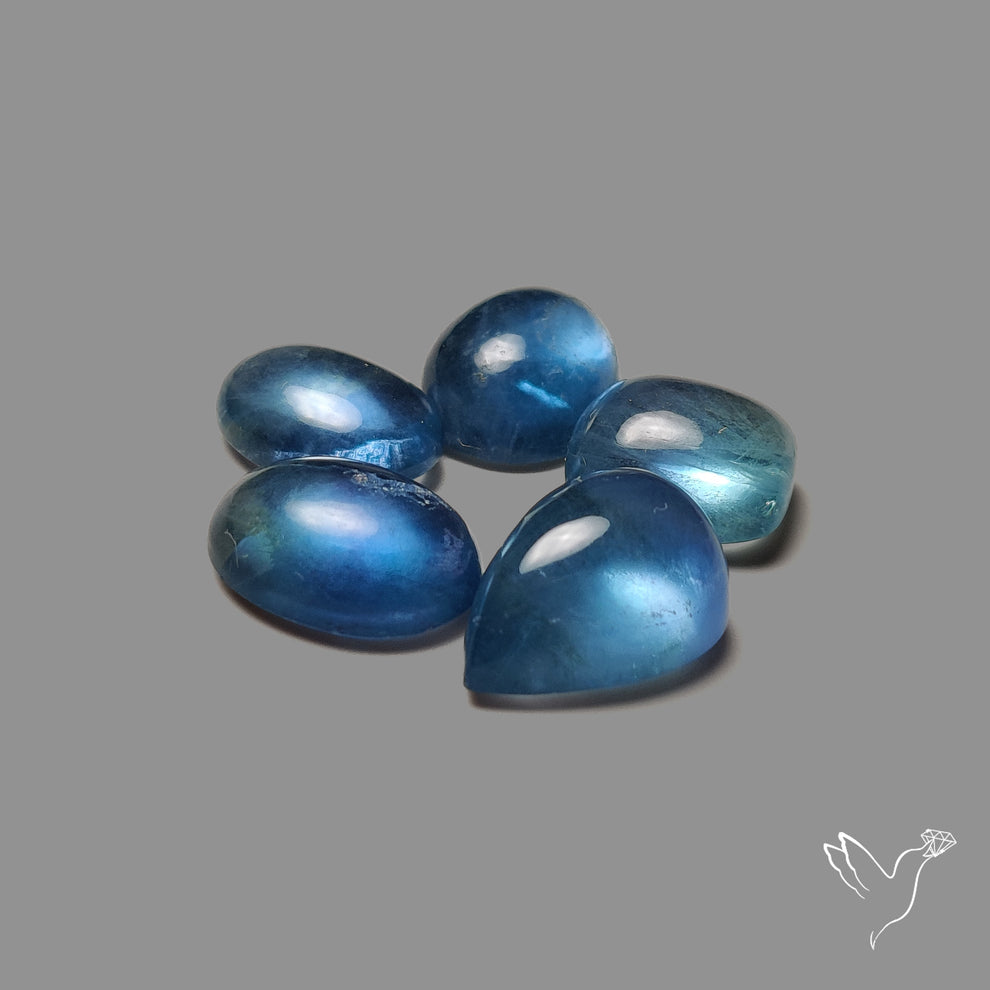 Fluorite | Belgiun Teal Fluorite Cabochons Lot (11 - 14 mm) | Gemstones ...