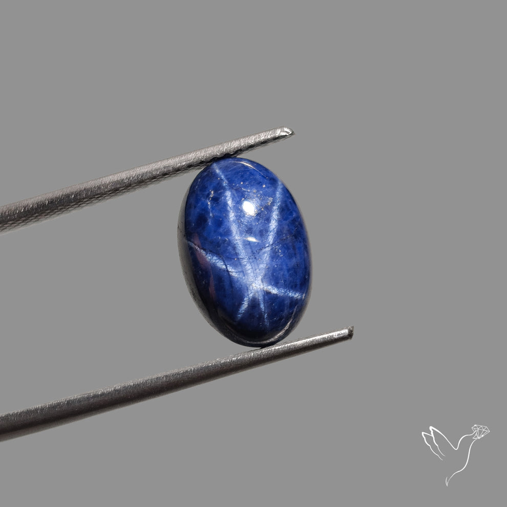 Sapphire | Natural Blue Star Sapphire Rare Perfect Asterism (12X8X5 mm ...