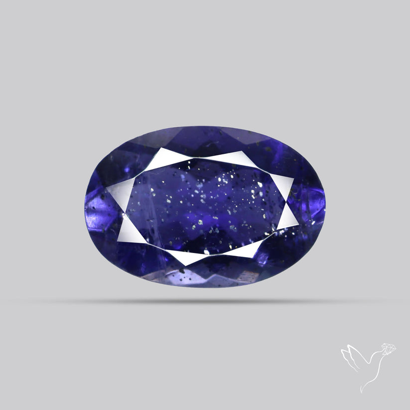Fine Iolite | Faceted Iolite with Sunstone Fine Gemstone (9.6X6.3X4.2 ...