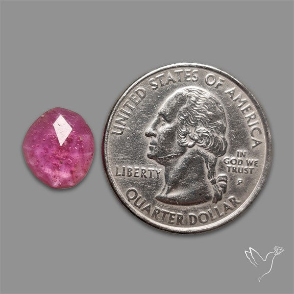 Tourmaline | Rose Cut Pink Tourmaline (11X9X2 mm) | Gemstones For Sale
