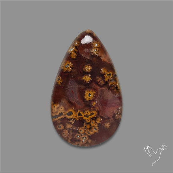 Seam Agate | Moroccan Seam Agate Cabochon with Unique Orbicular Pattern ...